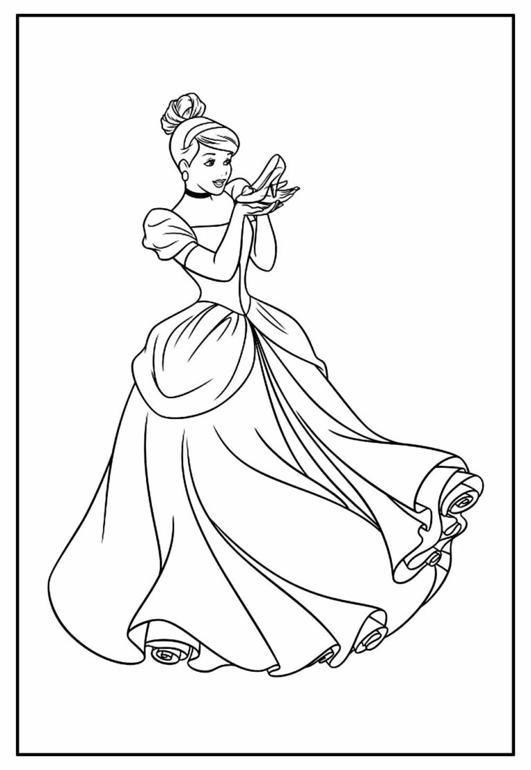 Desenhos da Cinderela para imprimir e colorir - Pinte Online