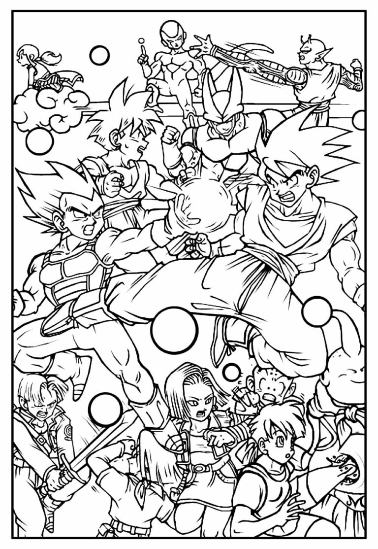 Desenhos de Dragon Ball Z para imprimir e colorir - Pinte Online