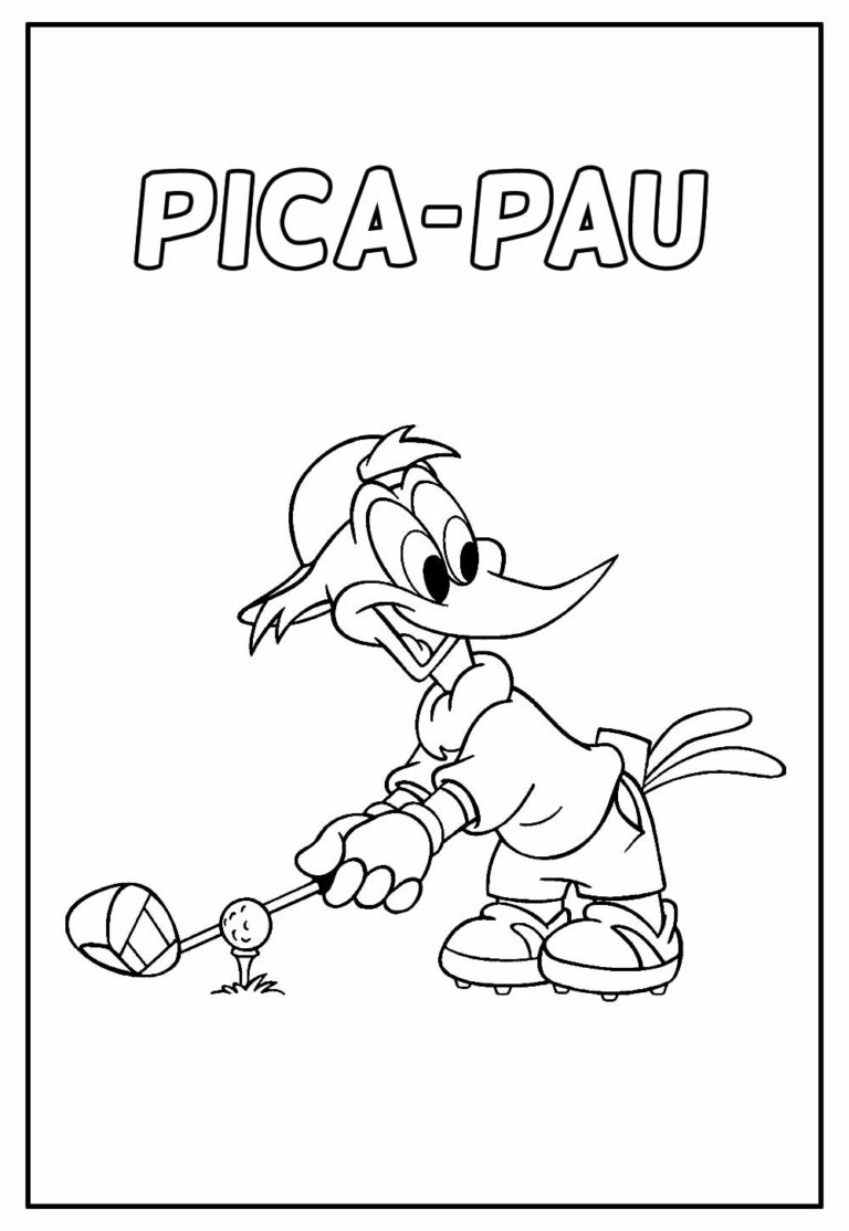 Desenhos do Pica-Pau para imprimir e colorir - Pinte Online