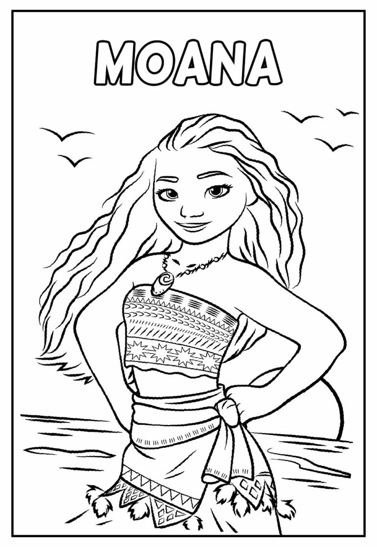 Desenhos da Moana para imprimir e colorir - Pinte Online