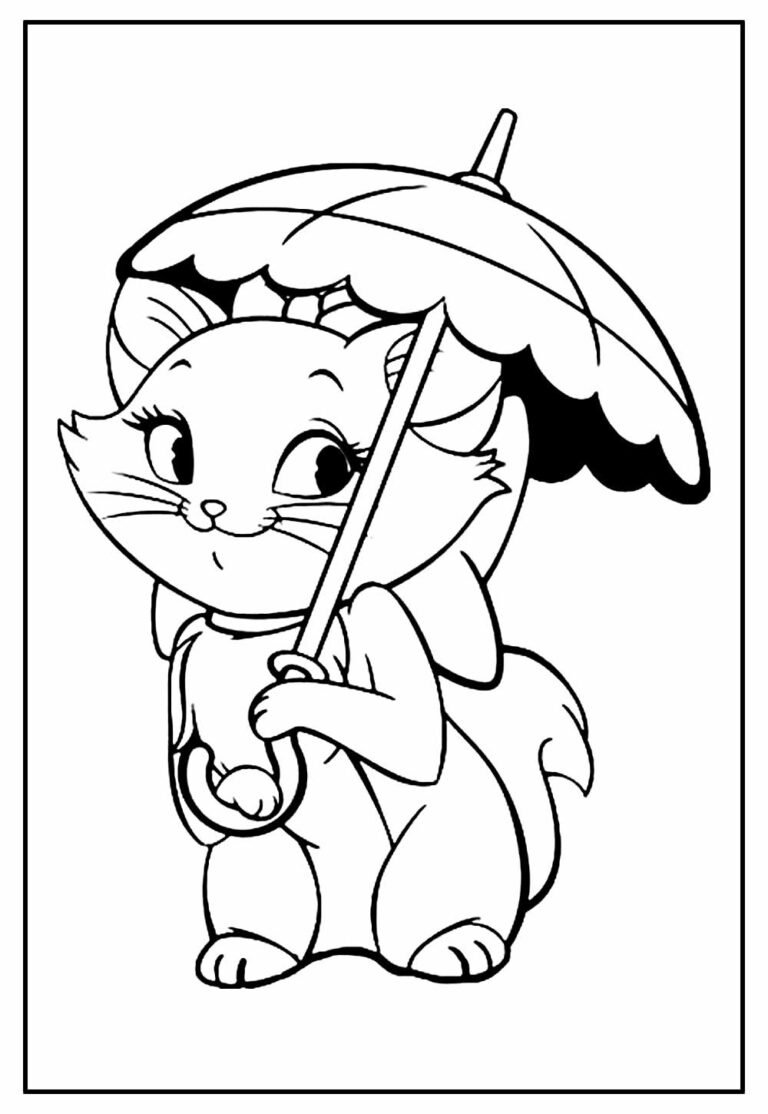 Desenhos Da Gatinha Marie Para Imprimir E Colorir Pinte Online